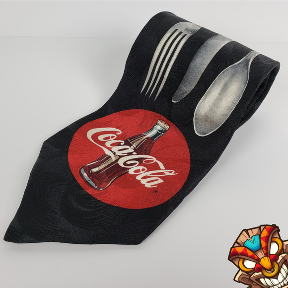 Coca Cola | Accessories | Vintage Coca Cola Neck Tie Knife Fork Spoon ...